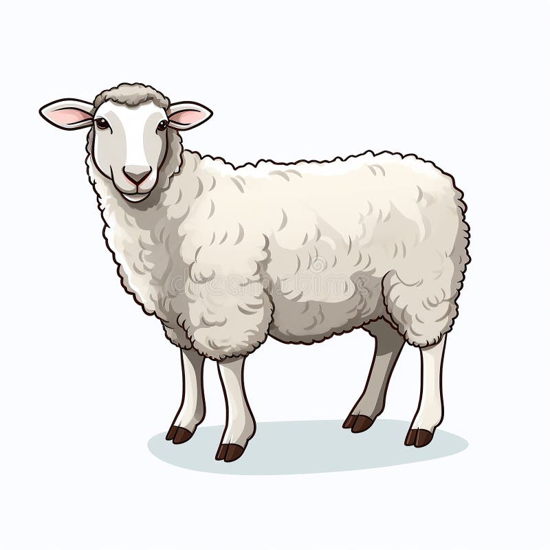 Sheep vector Illustration. stock illustration. Illustration of wool ...