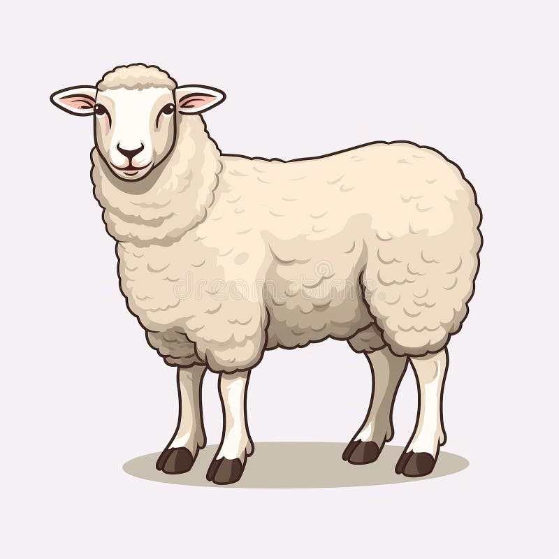 Sheep vector Illustration. stock illustration. Illustration of meadow ...