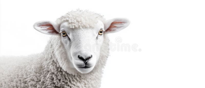 Sheep on White Background. Generative Ai Stock Illustration ...