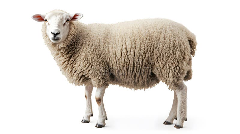 Sheep on a White Background. this is AI Generative Image. Stock ...