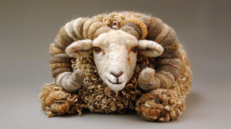 Sheep Wool Ram ,Funny Sheep. Generative Ai Stock Illustration ...
