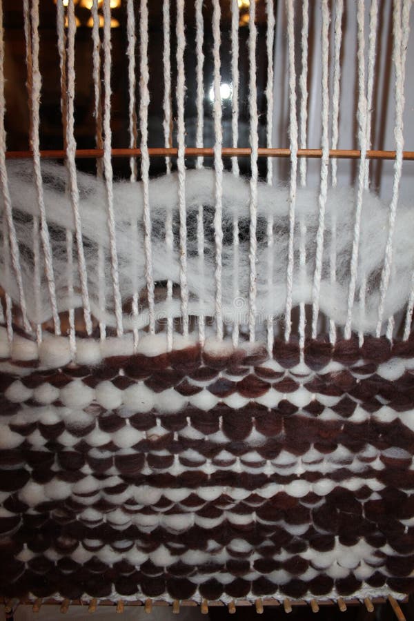 Sheep wool weaving stock image. Image of luster, design - 85728861