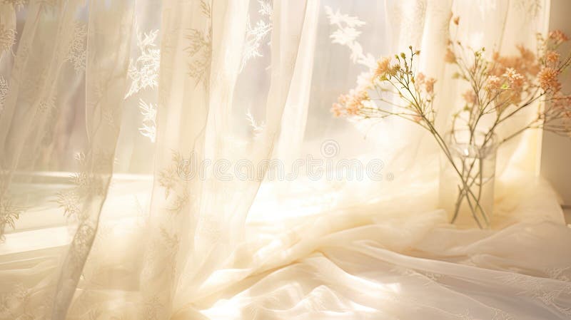 Sheer Blurred Interior Design Window Stock Illustration - Illustration ...