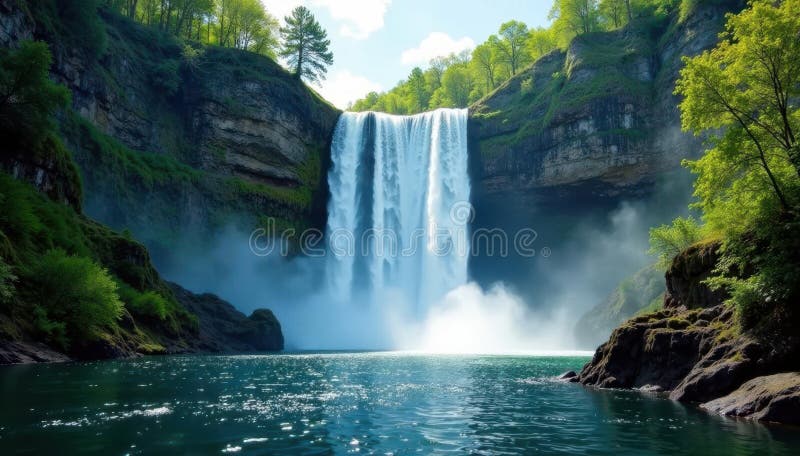 Continuous Waterfall Stock Illustrations – 320 Continuous Waterfall ...