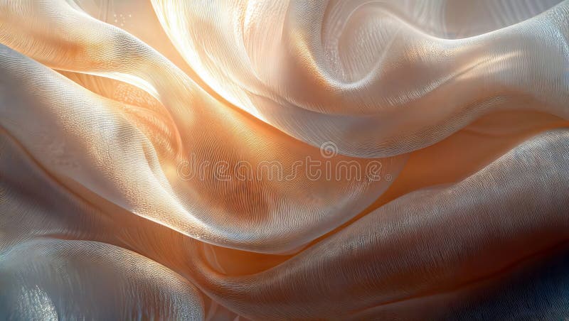 Delicate Fabric Illuminated by Soft Warm Light, Generative Ai Stock ...