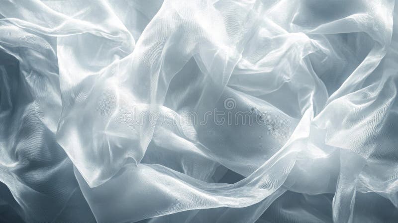 Sheer Fabric Draped in Soft Folds and Light Stock Illustration ...