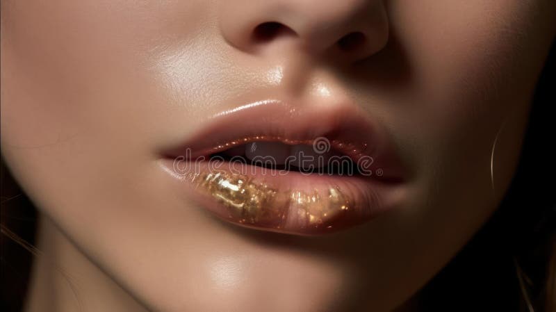 The Sheer Gloss on Her Lips Made Them Shimmer in the Light Created with ...