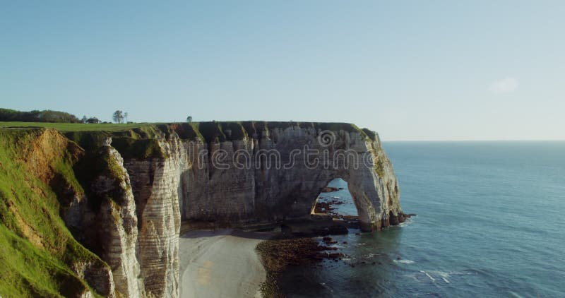 Sheer Limestone Cliffs on the Coast of the English Channel Stock Video ...