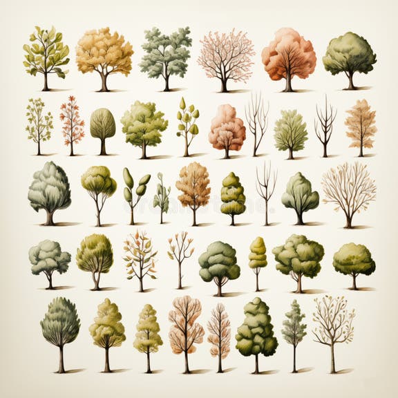 Vector Flat Sprite Sheets of Flowers or Trees Ai-generated Stock ...
