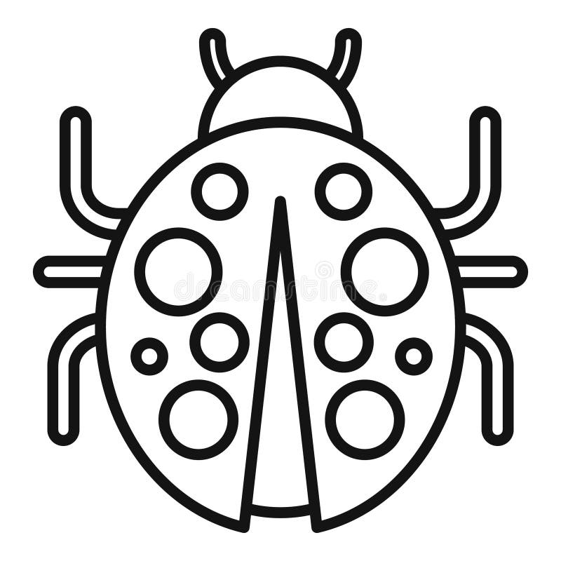 Sheet Baby Bug Icon Outline Vector. Adorable Insect Stock Illustration ...