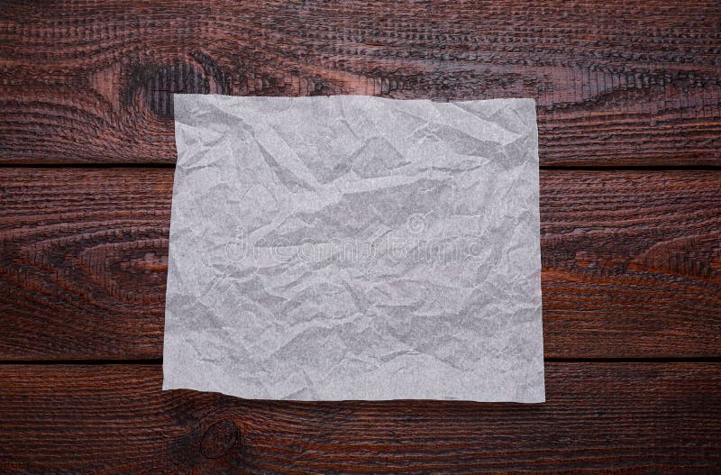 Sheet of Baking Paper on Wooden Table, Top View Stock Photo - Image of ...