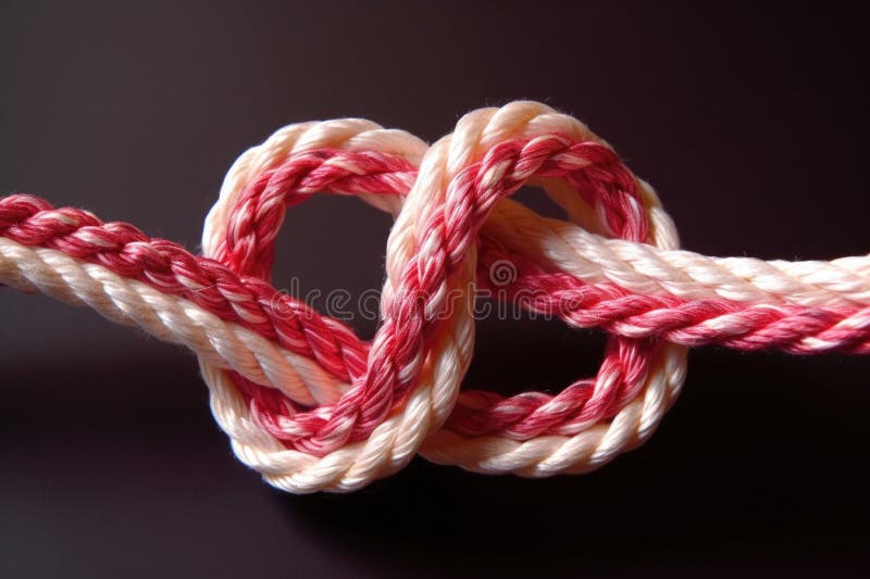 Sheet Bend Knot Connecting Two Different Ropes Stock Illustration ...