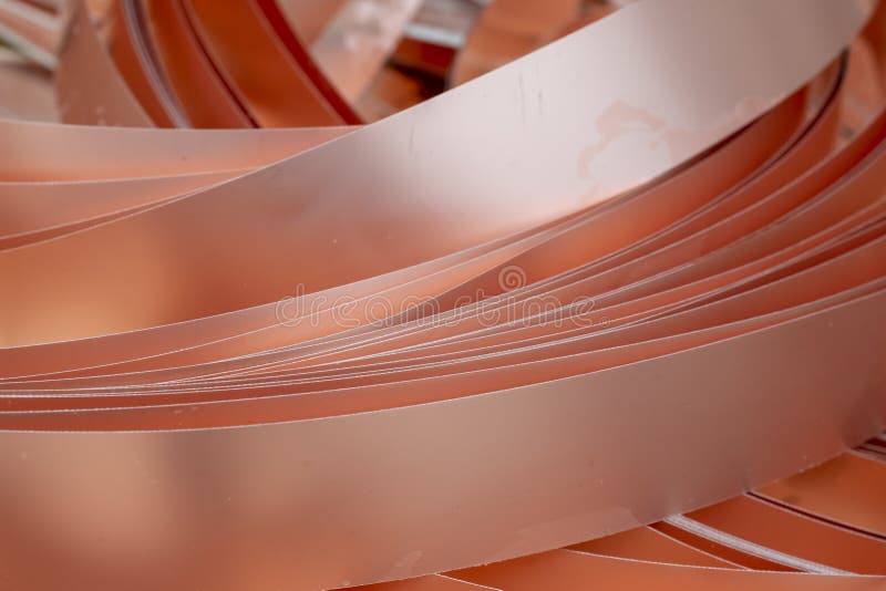 Sheet Copper Waste, Copper Waste for Recycling Stock Photo - Image of ...
