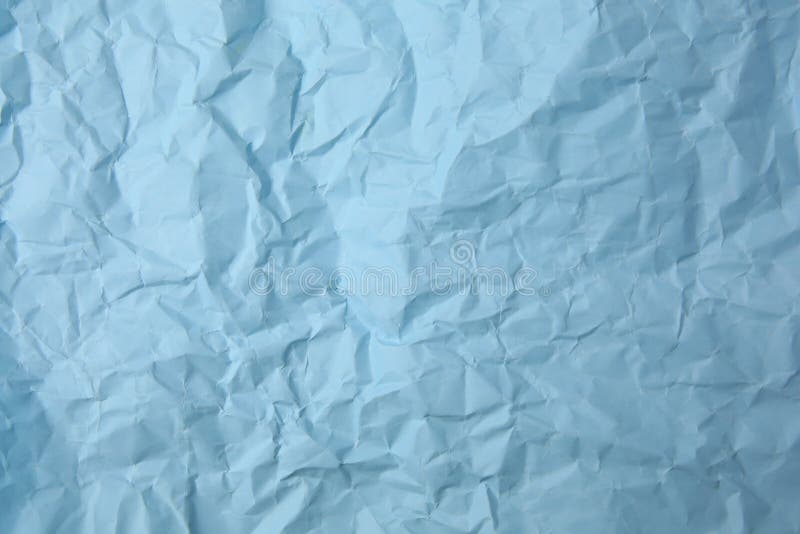 Sheet of Crumpled Light Blue Paper As Background, Top View Stock Photo ...