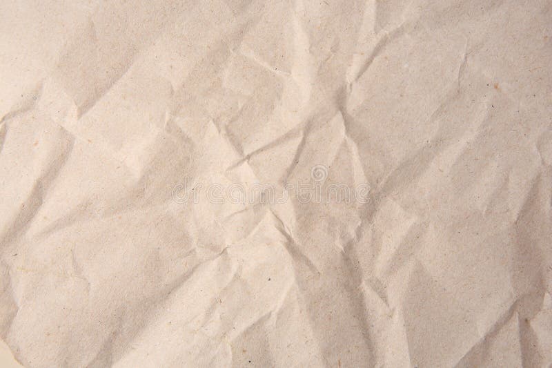 Sheet of Crumpled Light Brown Paper As Background, Top View Stock Image ...