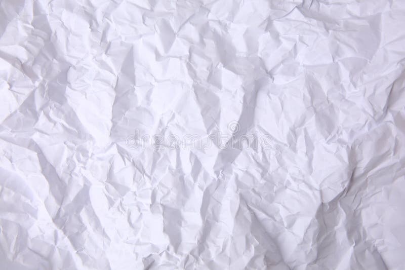Sheet of Crumpled Paper White As Background, Top View Stock Image ...