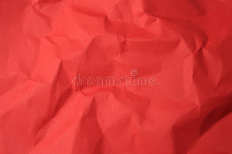 Sheet of Crumpled Red Paper As Background, Top View Stock Illustration ...