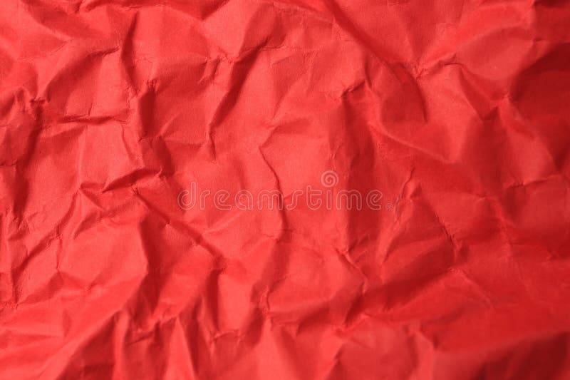 Sheet of Crumpled Red Paper As Background, Top View Stock Image - Image ...
