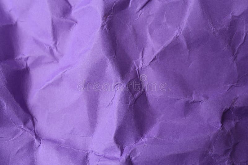 Sheet of Crumpled Violet Paper As Background, Top View Stock Photo ...