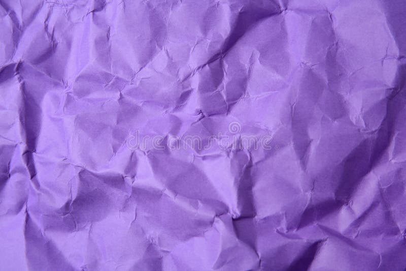 Sheet of Crumpled Violet Paper As Background, Top View Stock Photo ...