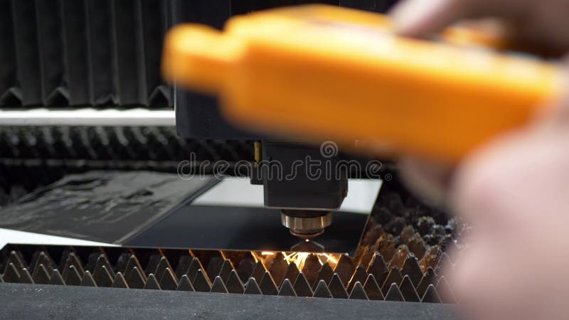 Sheet Cutting Process by Laser Cut Stock Footage - Video of machine ...