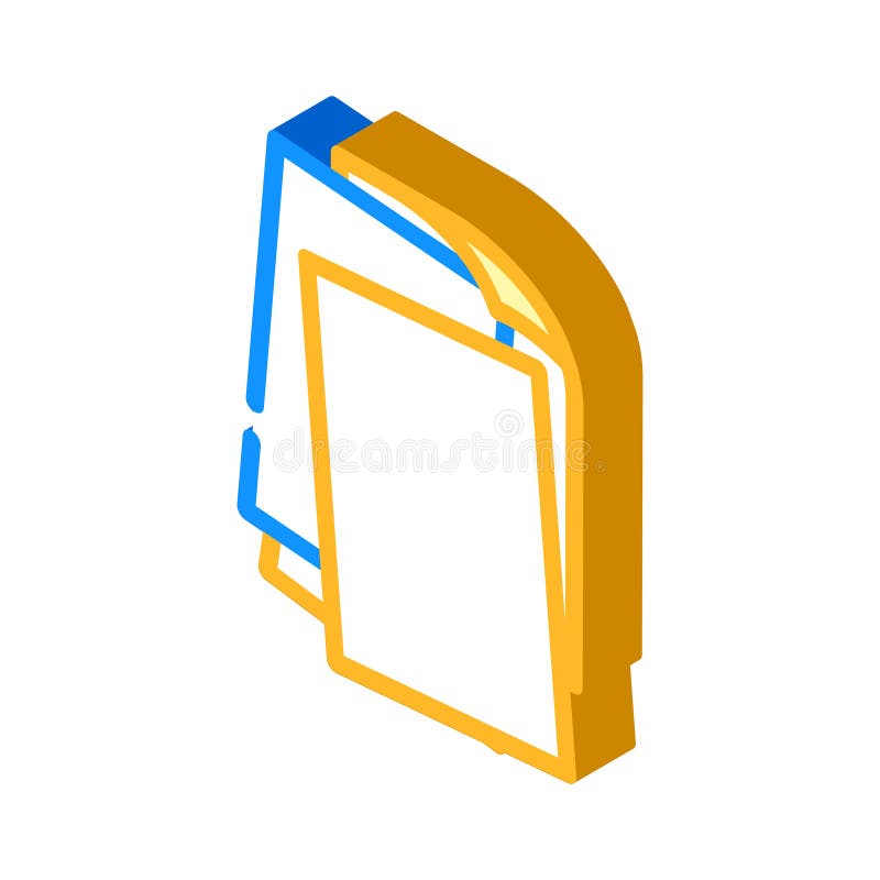 Sheet Document Paper Isometric Icon Vector Illustration Stock Vector ...