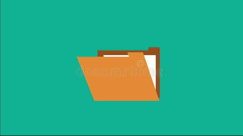 Folder File with Documents Animation Stock Footage - Video of list ...