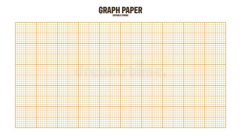 Sheet of Orange Graph Paper with Grid. Millimeter Paper Texture ...