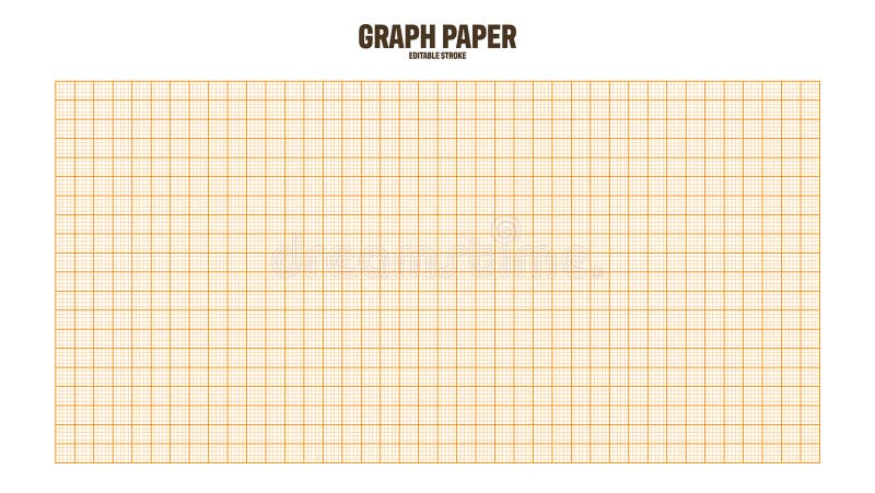 Sheet of Orange Graph Paper with Grid. Millimeter Paper Texture ...
