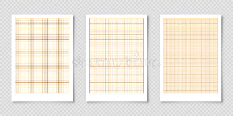 Sheet of Orange Graph Paper with Grid. Millimeter Paper Texture ...