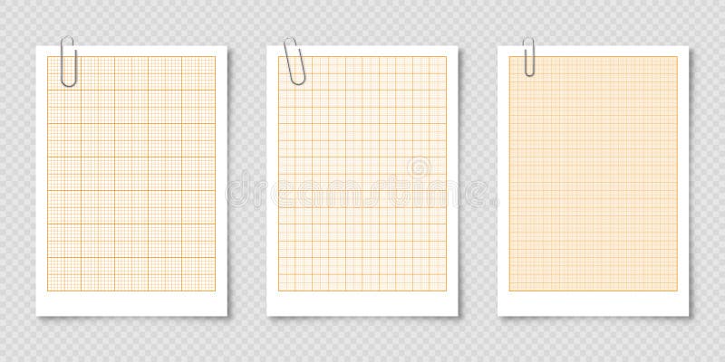 Sheet of Orange Graph Paper with Grid. Millimeter Paper Texture ...
