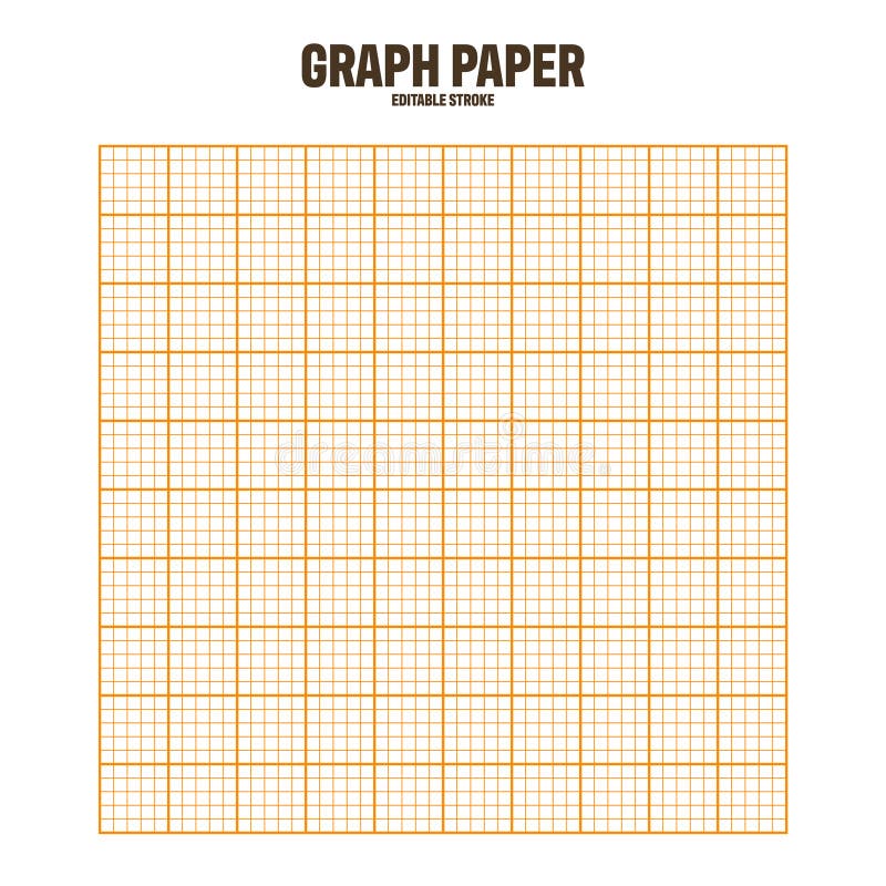 Sheet of Orange Graph Paper with Grid. Millimeter Paper Texture ...
