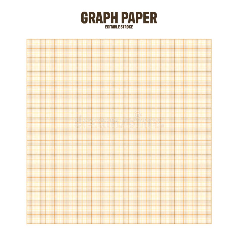 Sheet of Orange Graph Paper with Grid. Millimeter Paper Texture ...