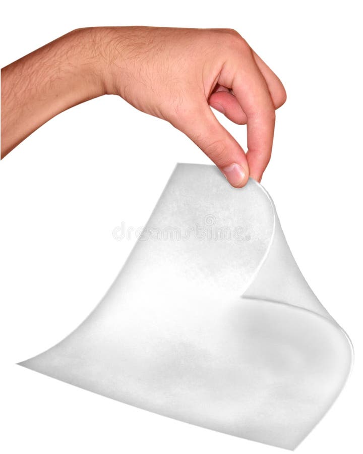 Sheet and hand stock photo. Image of isolated, hand, object - 2810324