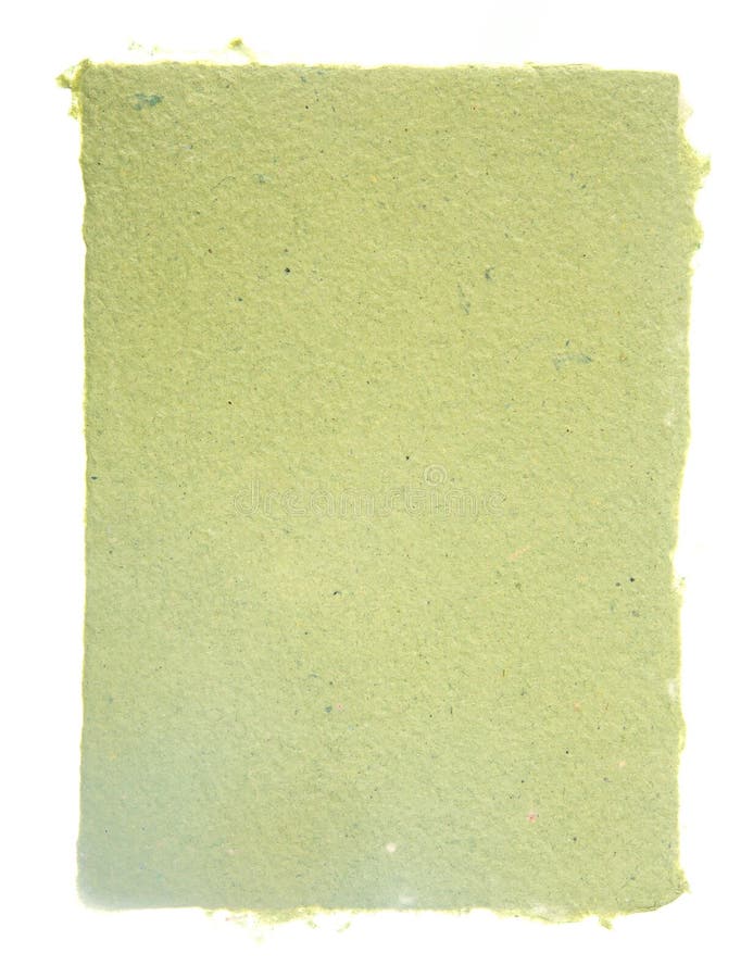 A Sheet of Handmade Paper Isolated on a White Background Stock Image ...