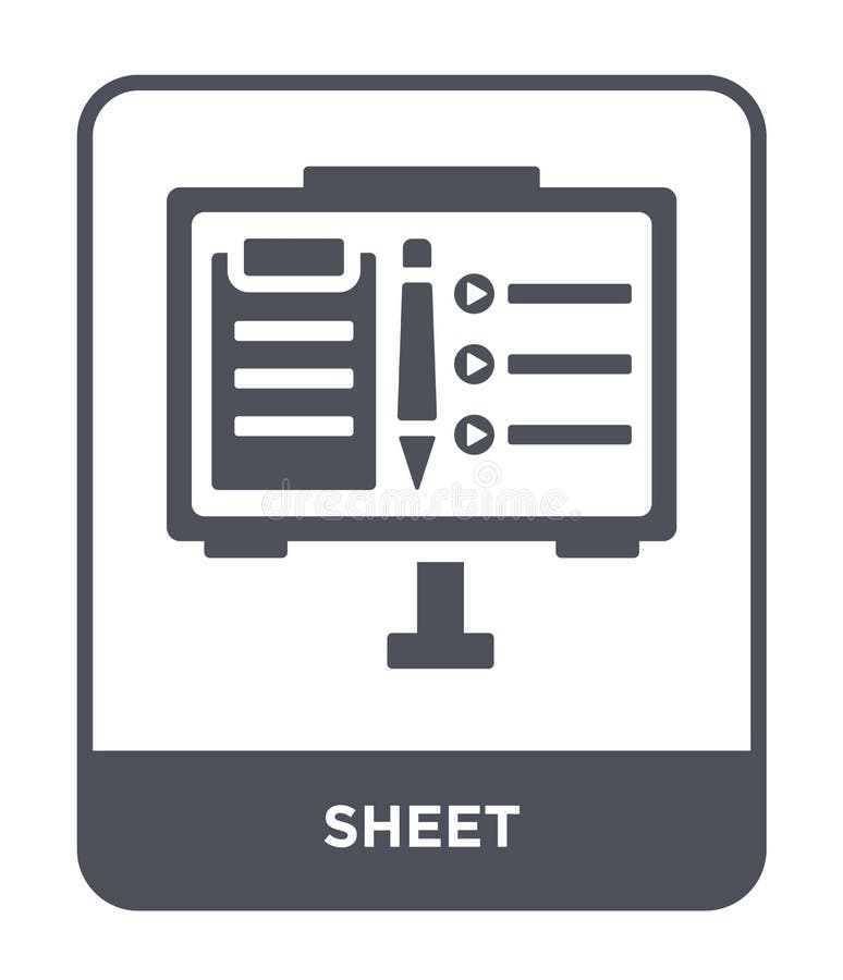 Sheet Icon in Trendy Design Style. Sheet Icon Isolated on White ...