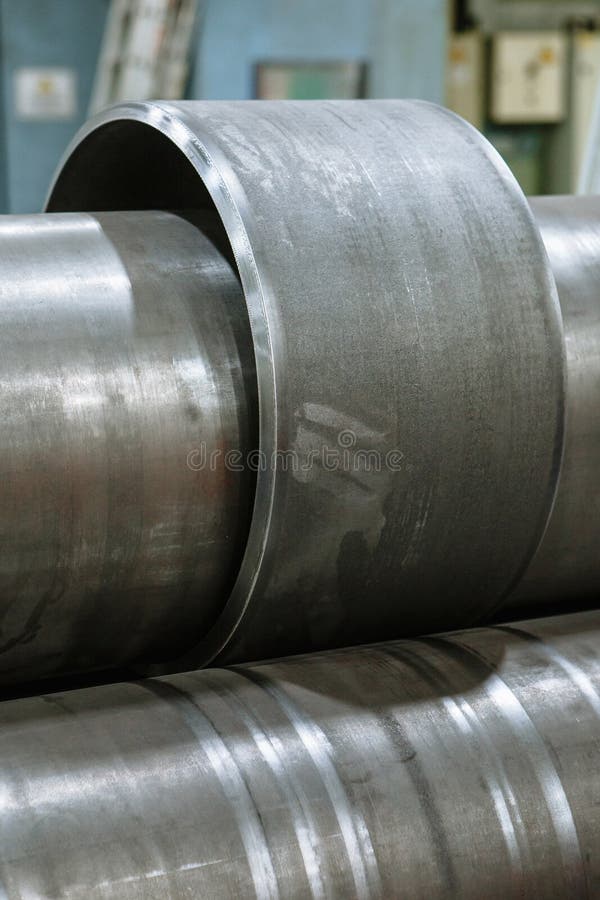 A Sheet of Iron that Passes through the Bending Machine. Automation ...