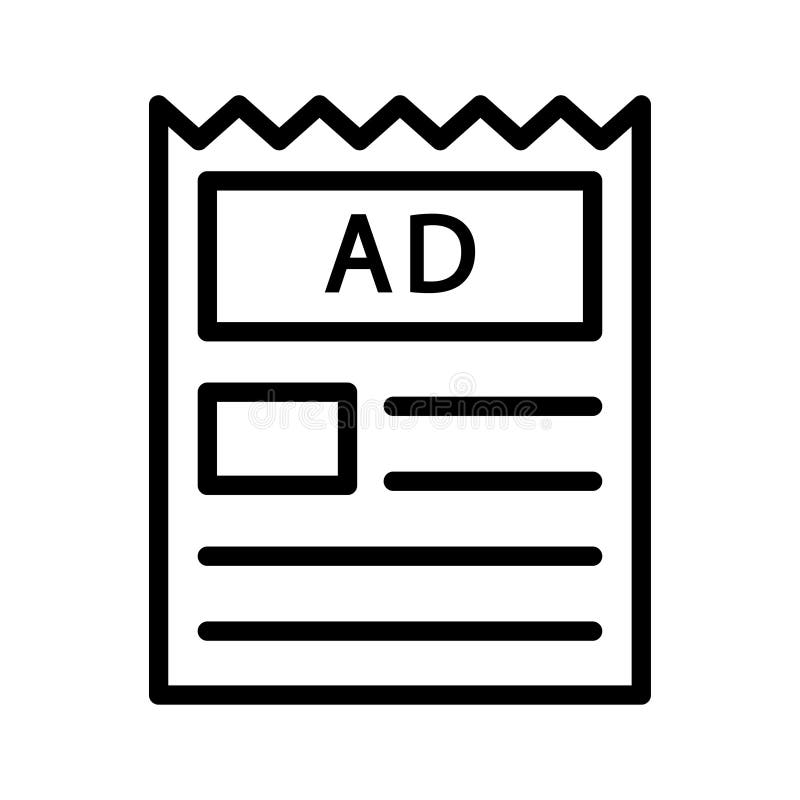 Sheet Thin Line Vector Icon Stock Vector - Illustration of business ...