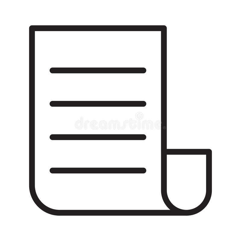 Sheet Thin Line Vector Icon Stock Vector - Illustration of line, flat ...