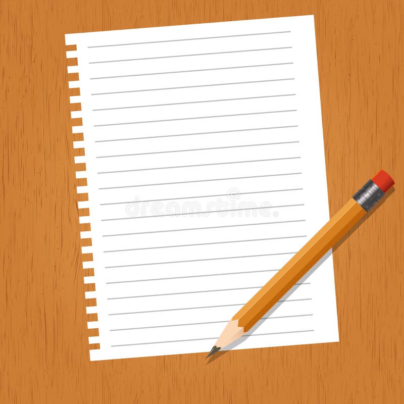 Sheet with Lines and a Pencil Stock Vector - Illustration of business ...