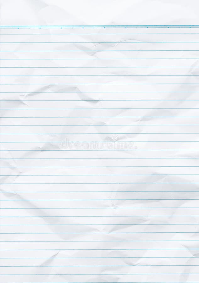 Sheet of Looseleaf Paper,detailed Lined Paper Texture, Isolated, School ...