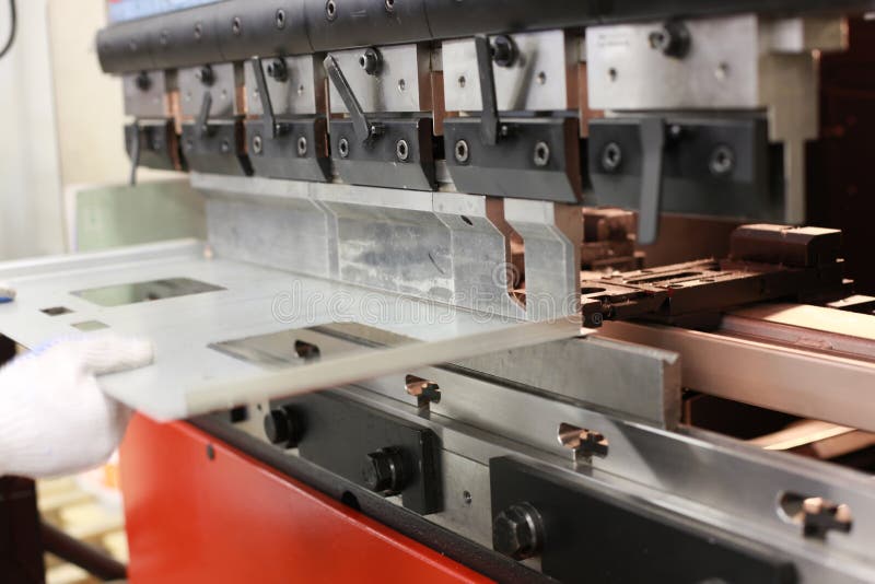 Sheet Metal Bending Machine Stock Image - Image of folding, metal: 7664531