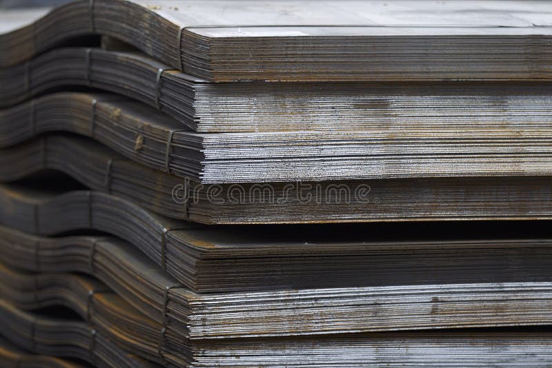 Sheet Metal is in Bundles in the Warehouse Stock Photo - Image of steel ...