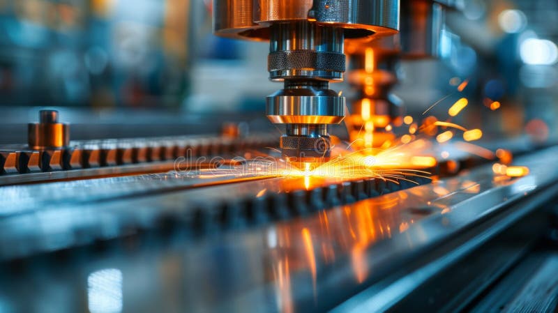 Sheet Metal Cutting Machine Stock Image - Image of plasma, precision ...