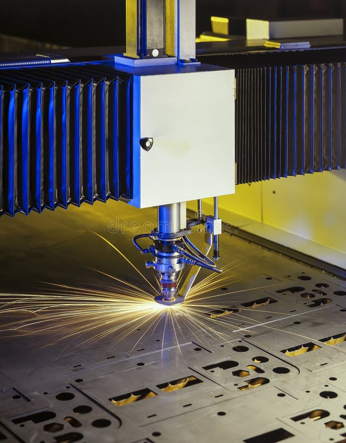Sheet metal laser cutting stock image. Image of metalwork - 358280455