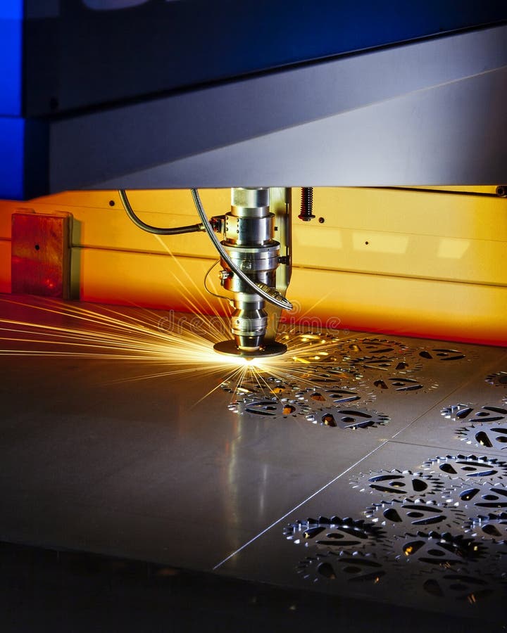 Sheet metal laser cutting stock image. Image of equipment - 358280501