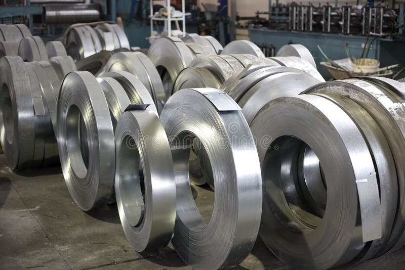 Sheet metal rolls stock image. Image of person, industry - 38064755