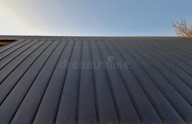 Sheet Metal Roof, Arch of the Hall Made of Individual Folded Sheets of ...