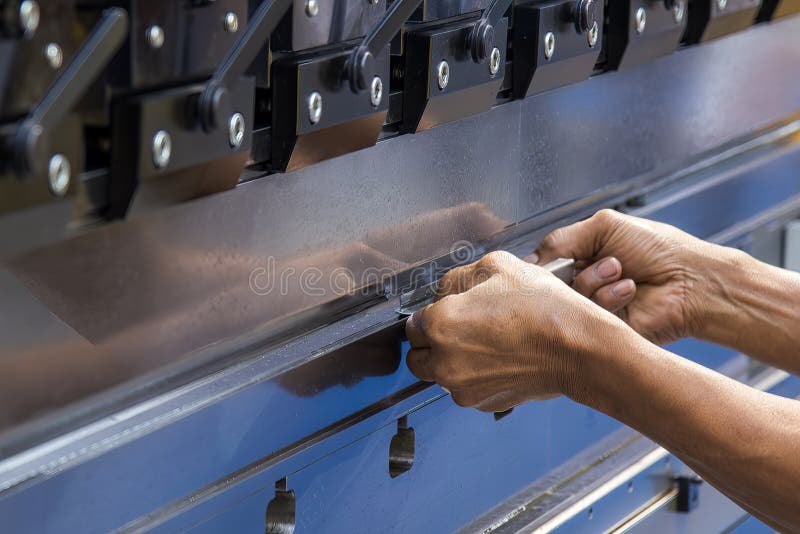 The Sheet Metal Working Operation by Skill Operator Stock Image - Image ...