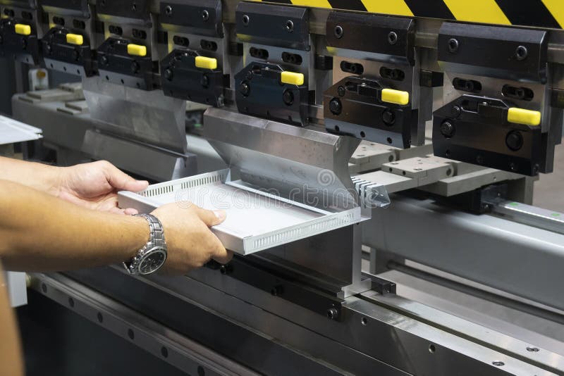 The Sheet Metal Working Operation by Skill Operator Stock Image - Image ...